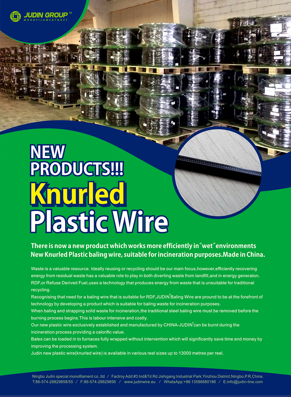 RDF/SRF Plastic Baling Wire Products Suppliers & Manufacturers ...